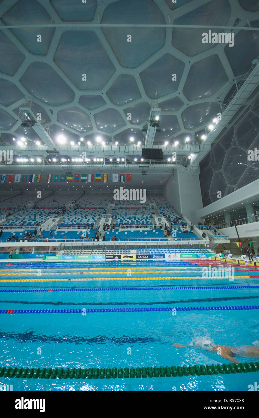 The Water Cube National Aquatics Center swimming arena in the Olympic ...