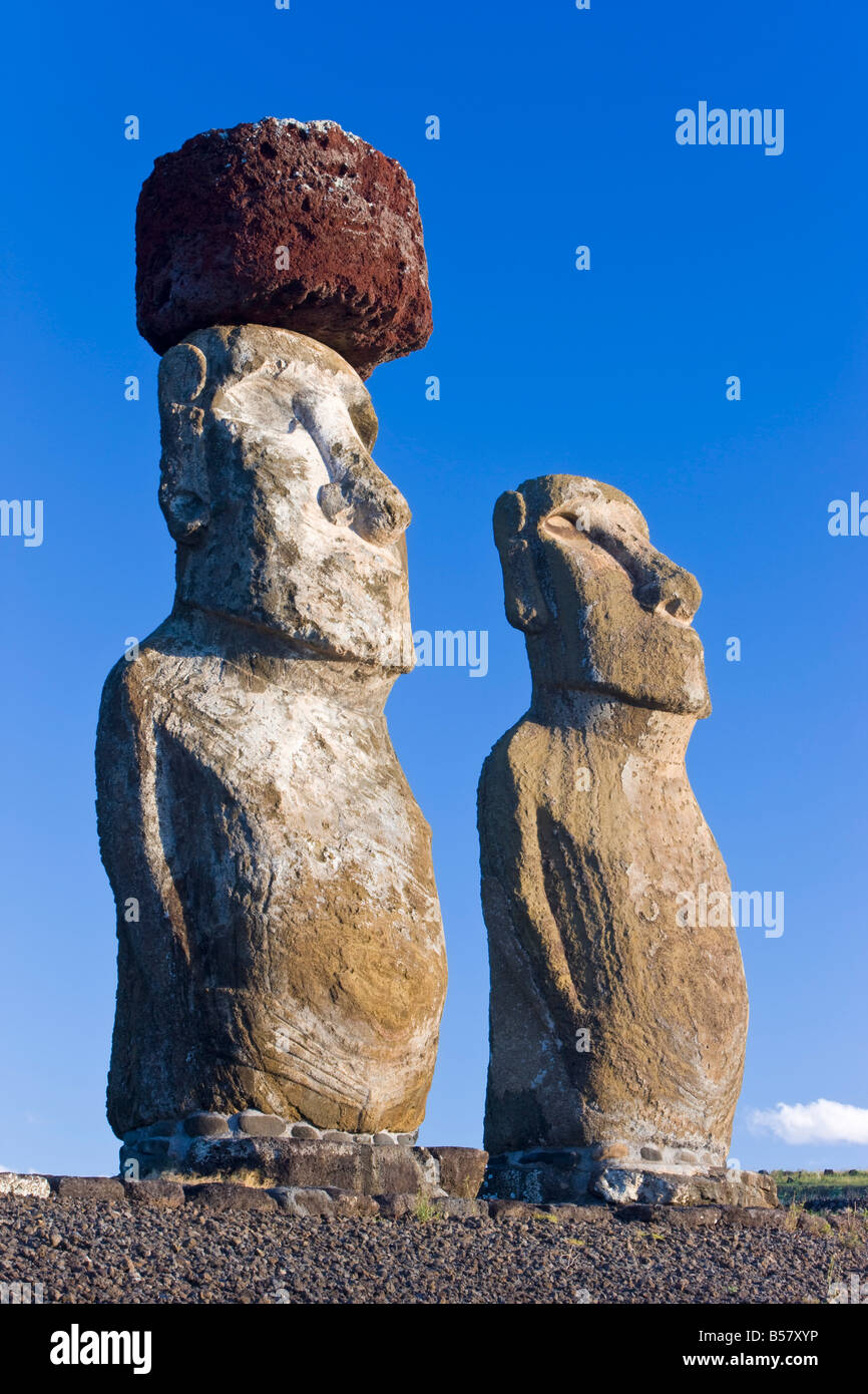 Ahu Tongariki, the largest ahu on the Island, only this one still has a ...