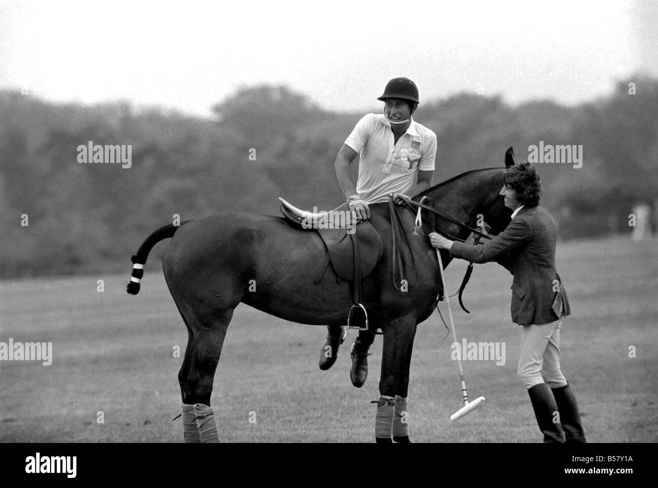 Prince Charles playing polo. June 1977 R77-3218-015 Stock Photo - Alamy