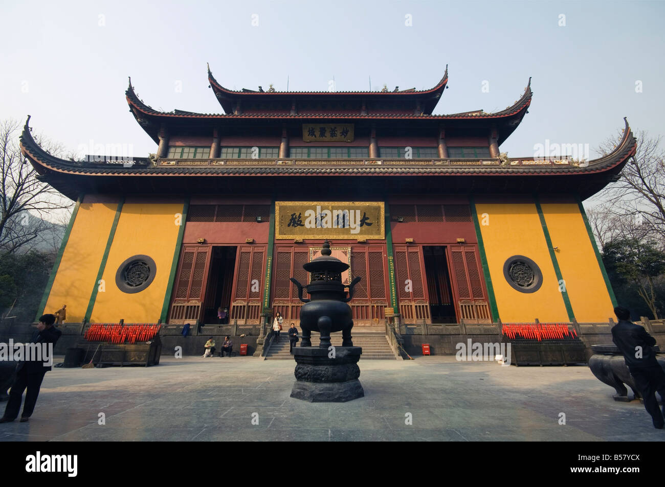 Lingyin Temple built in AD 326 in Lingyin Temple Forest Park, Hangzhou ...