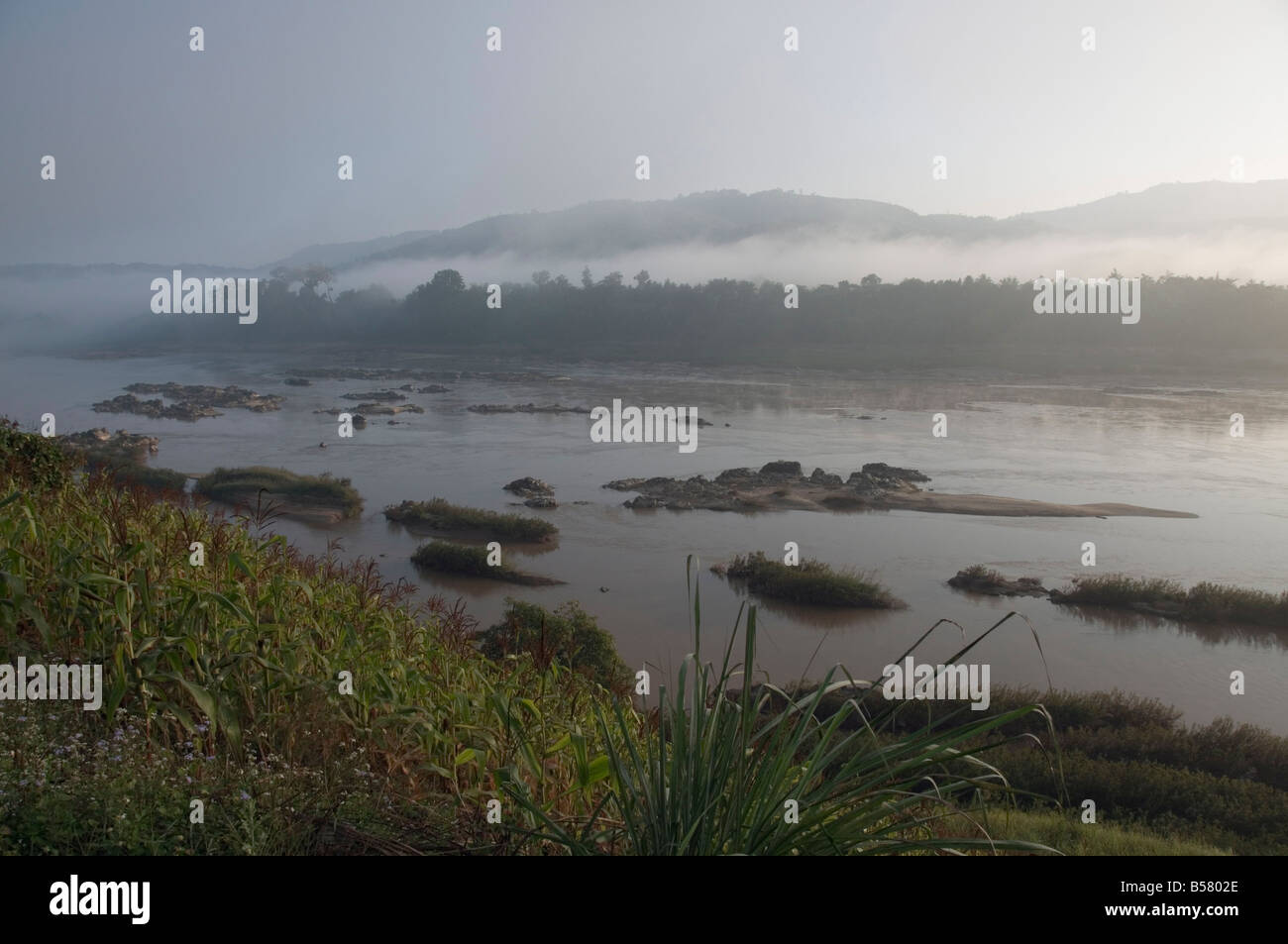Mekong River, Golden Triangle area of Thailand, Southeast Asia, Asia ...