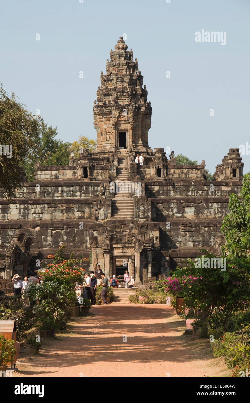 Bakong Temple dating from AD881, Roluos Group, near Angkor, UNESCO ...