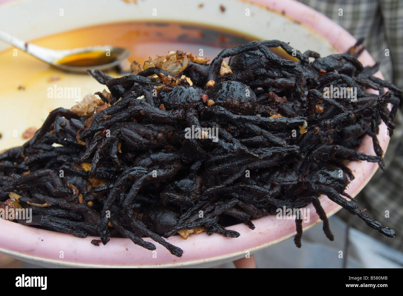 Cooked spiders for sale in market, Cambodia, Indochina, Southeast Asia ...