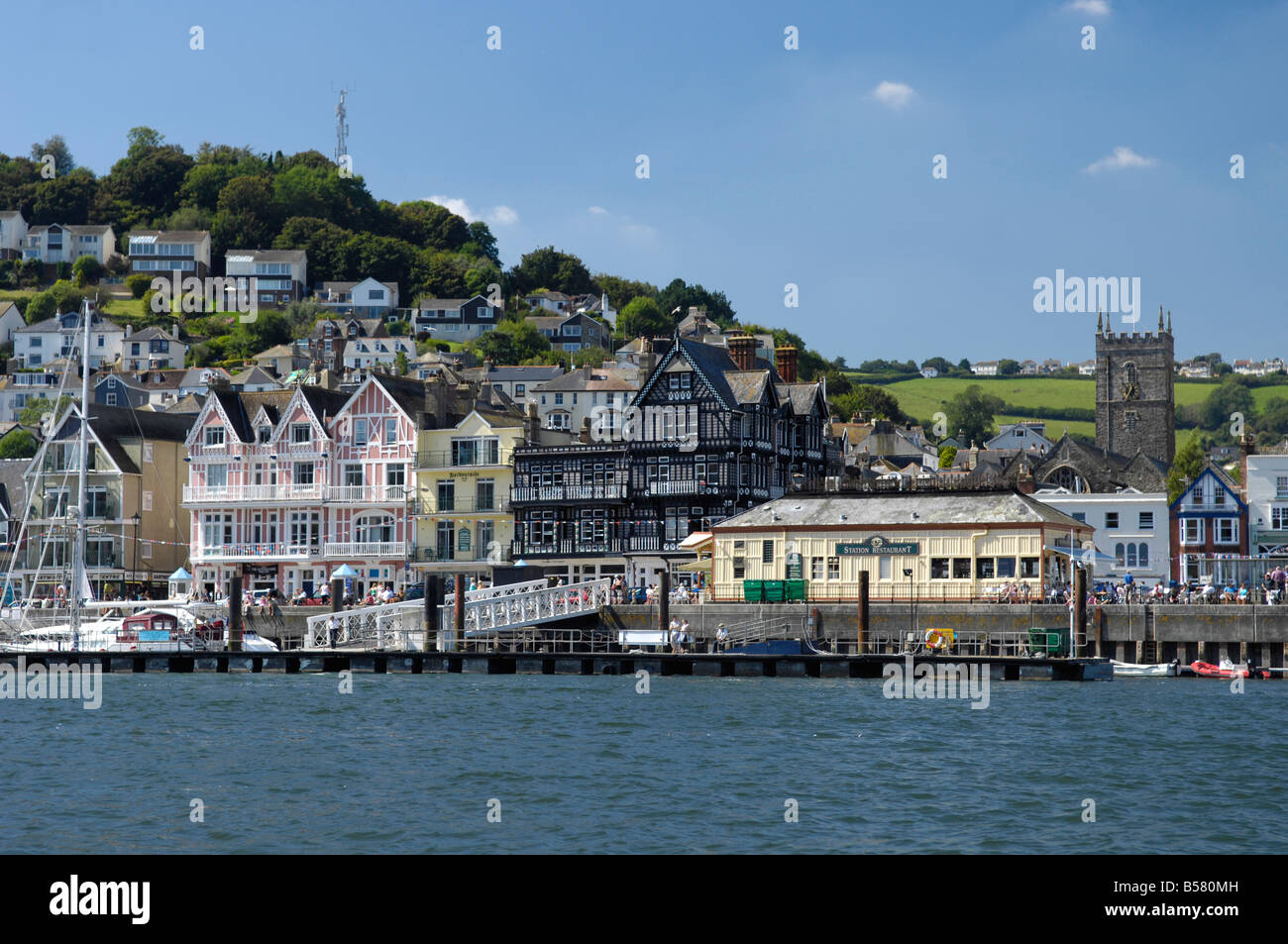 Dartmouth waterfront, South Devon, England, United Kingdom, Europe ...