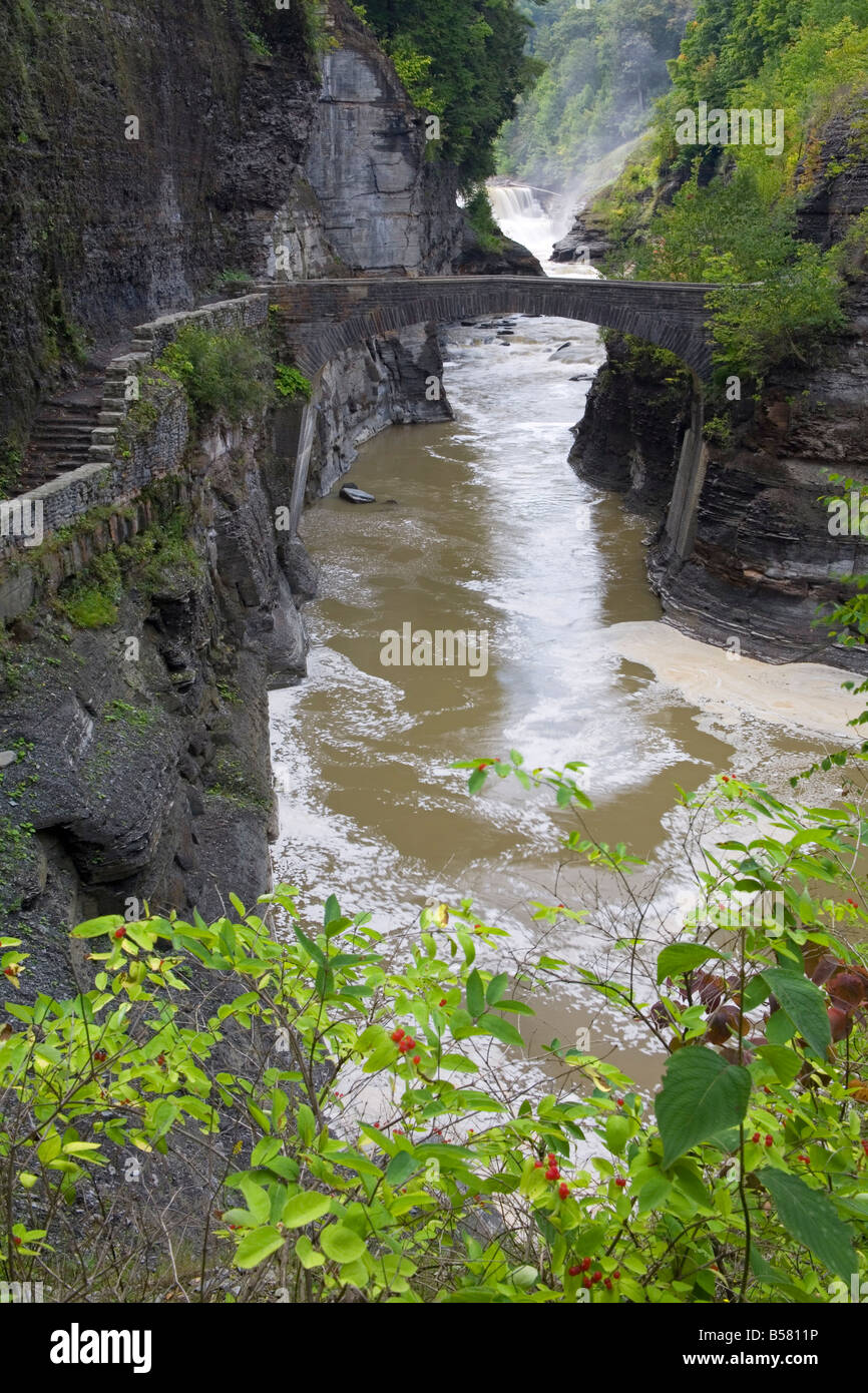 Lower Falls in Letchworth State Park, Rochester, New York State, United ...
