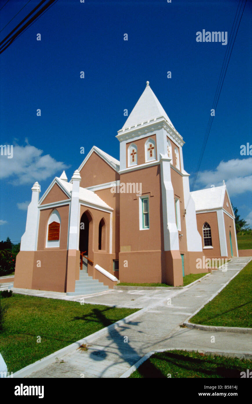 Church Bermuda Atlantic Central America Stock Photo - Alamy