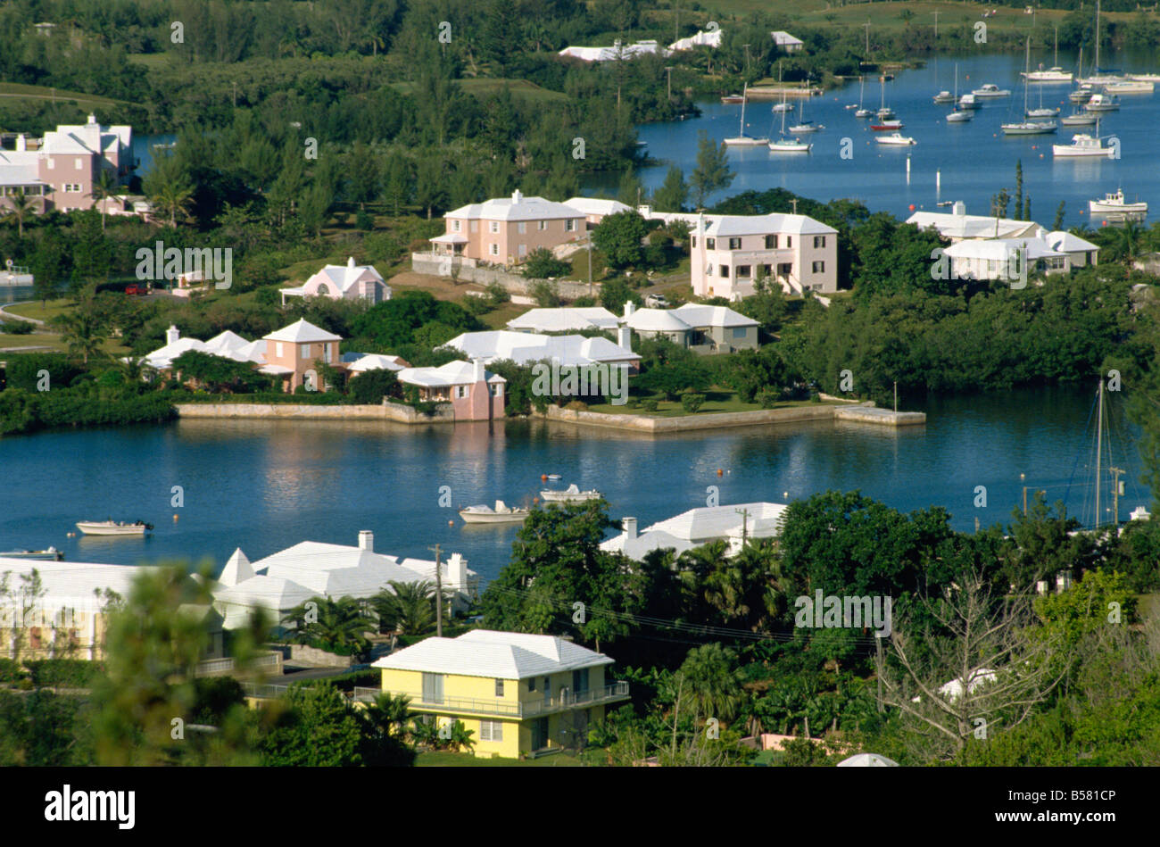 View from Gibbs Hill Bermuda Atlantic Ocean Central America Stock Photo ...