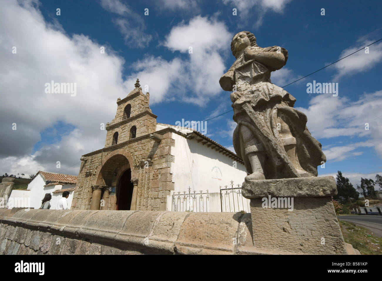 The chapel of La Balbanera, near Colta Lake, south west of Riobamba ...