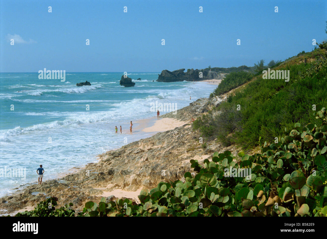 South coast beach Bermuda Atlantic Ocean Central America Stock Photo ...