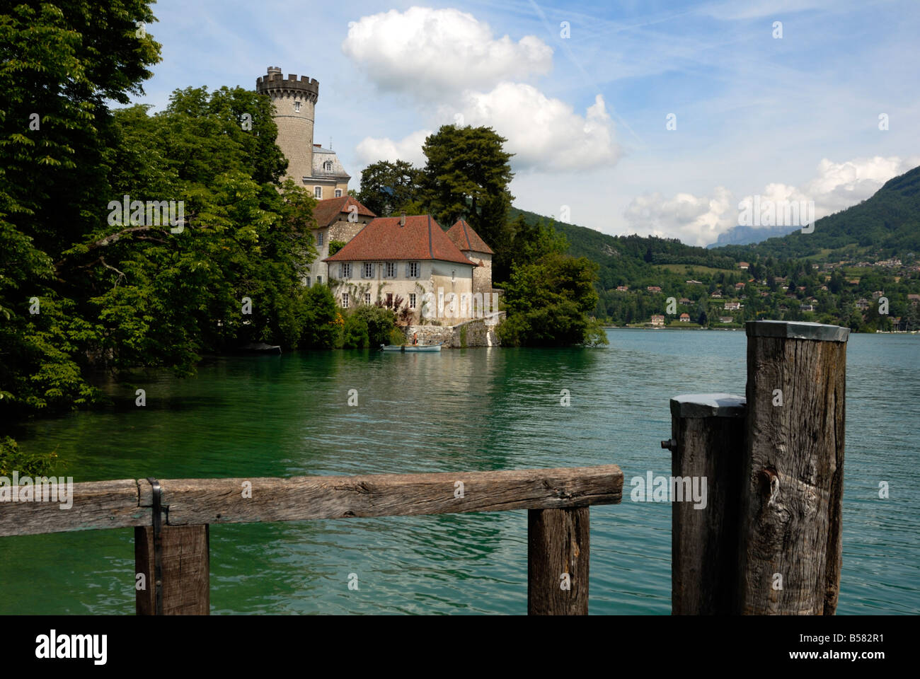 Chateau at Duingt, Lake Annecy, Annecy, Rhone Alpes, France, Europe ...