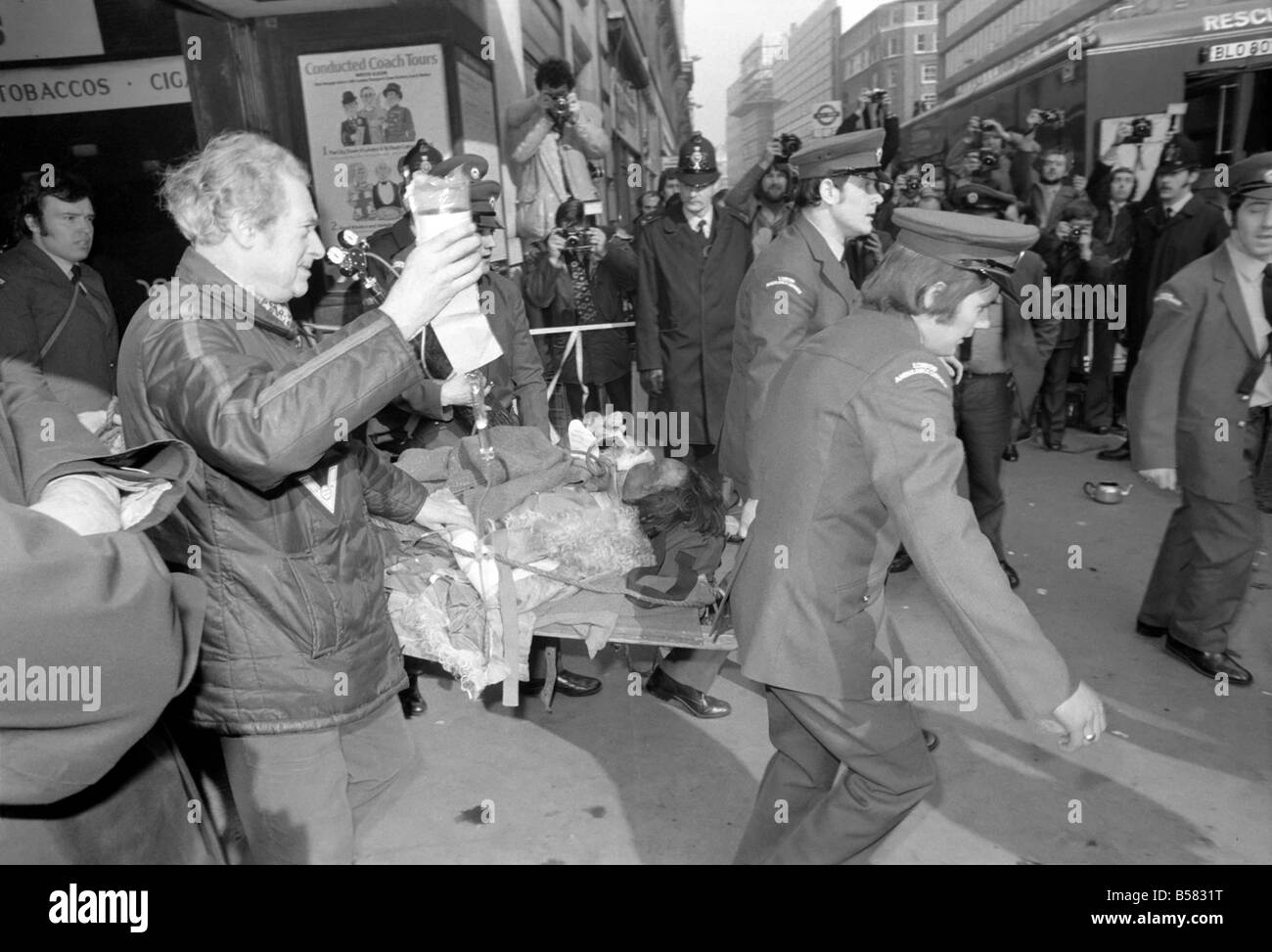 Northern Line Tube crash at Moorgate underground station. February 1975 ...