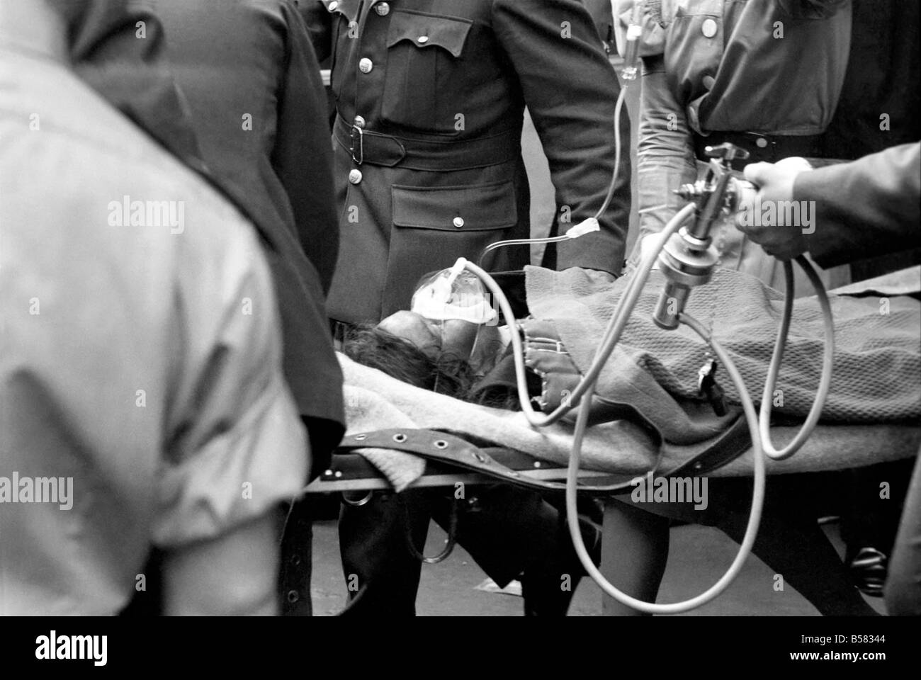 Northern Line Tube crash at Moorgate underground station. February 1975 ...