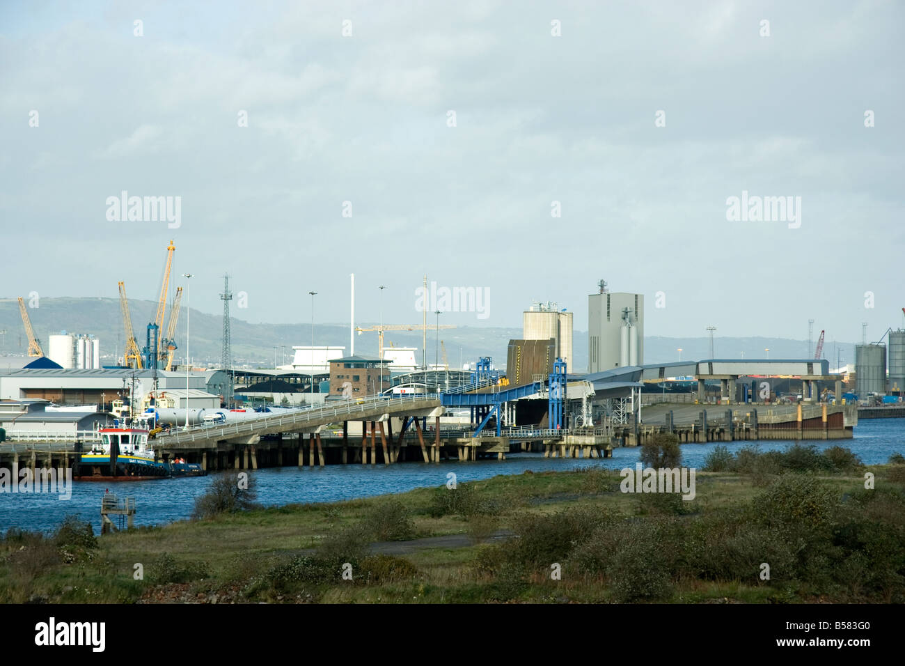The Stena Docks at Belfast harbour, Northern Ireland Stock Photo - Alamy
