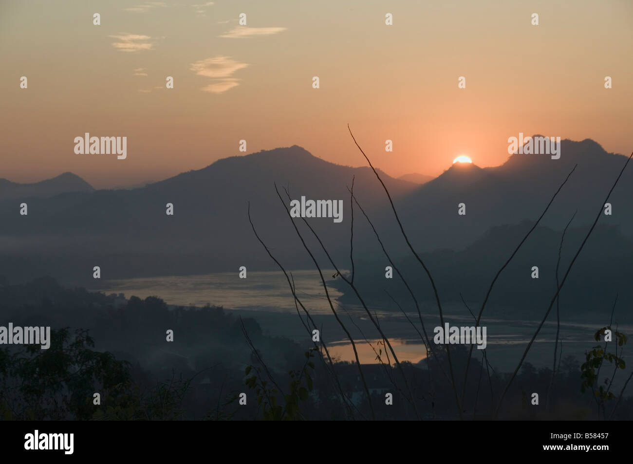 Southeast asia sunset laos hi-res stock photography and images - Alamy