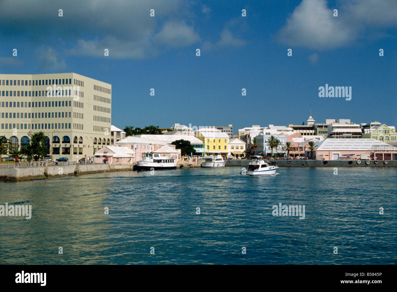 Waterfront Hamilton Bermuda Atlantic Ocean Central America Stock Photo ...