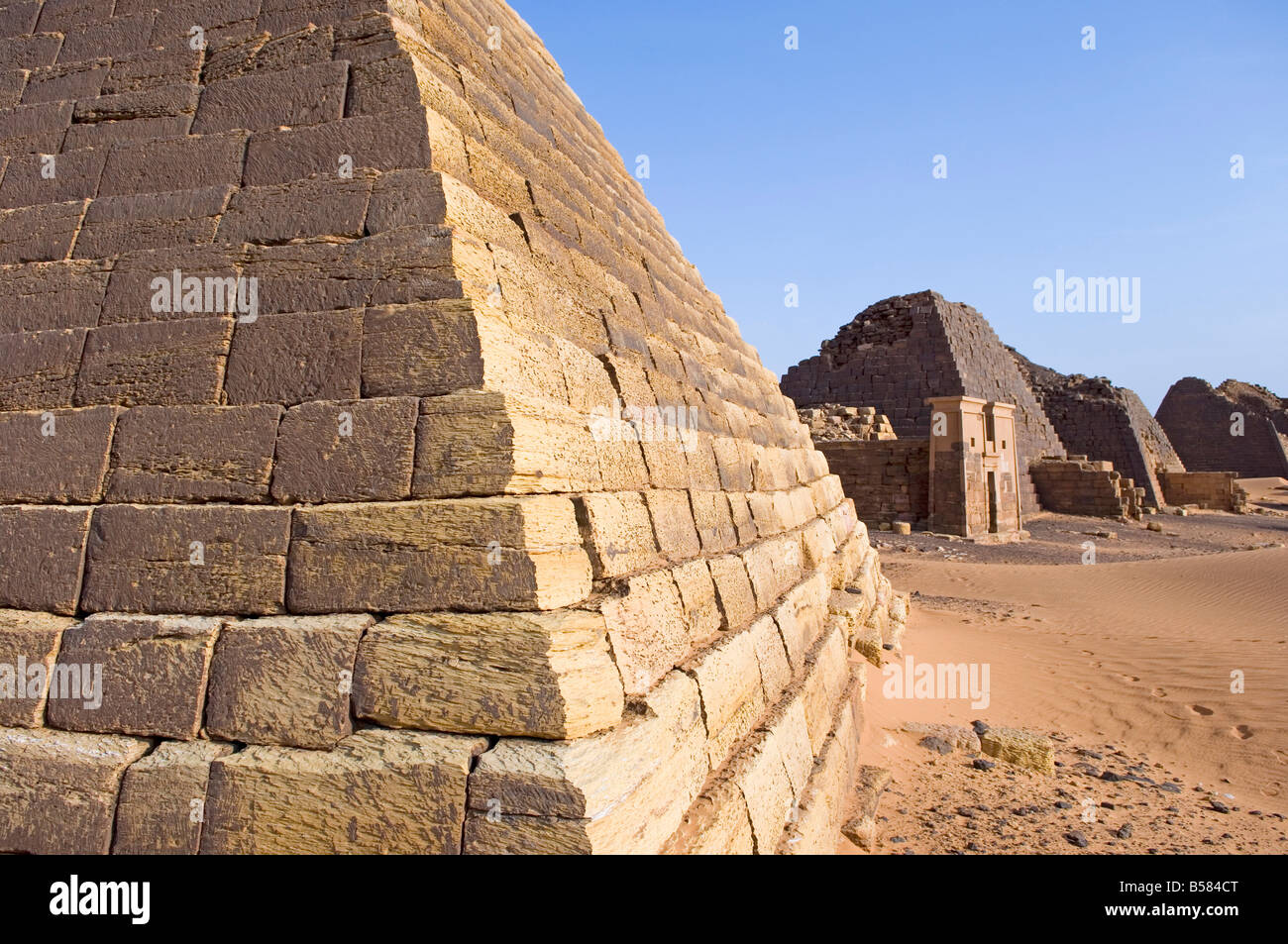 Pyramids of Meroe, dating from the Kingdom of Meroe, Sudan, Africa ...