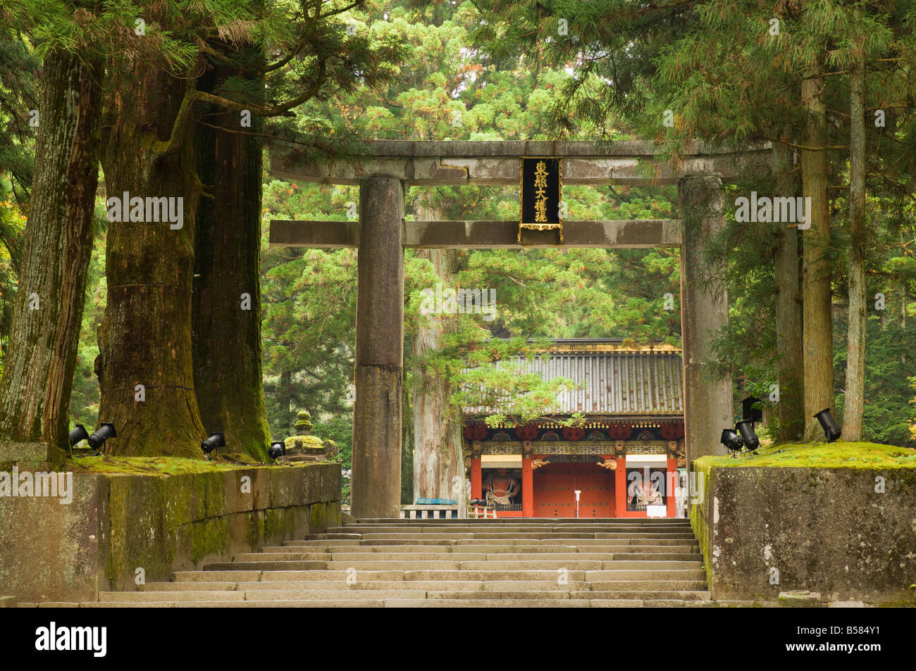 Stone Torii, Tosho-gu Shrine, Nikko, Central Honshu (Chubu), Japan ...