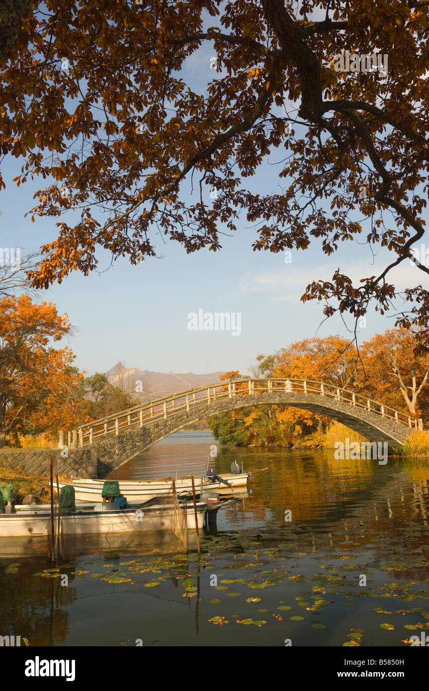Lake Onuma and Mount Komaga-dake, Onuma Quasi-National Park, Hokkaido ...