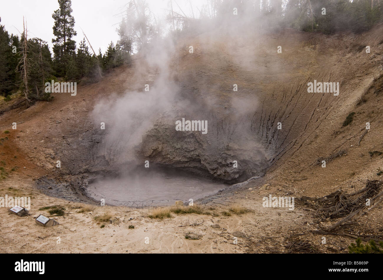 Mud Volcano Area, Yellowstone National Park, UNESCO World Heritage Site ...
