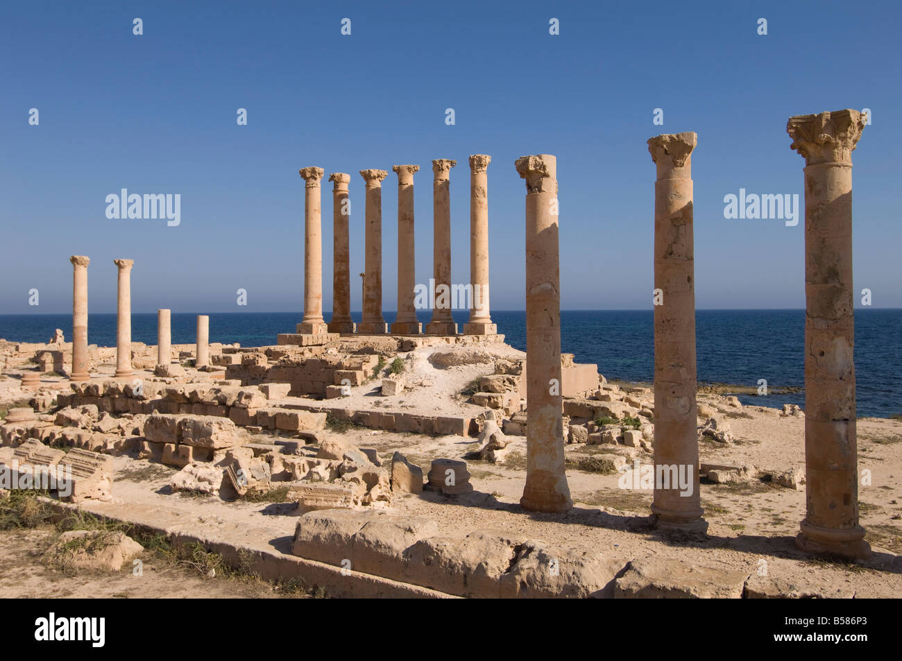Roman site of Sabratha, UNESCO World Heritage Site, Tripolitania, Libya ...