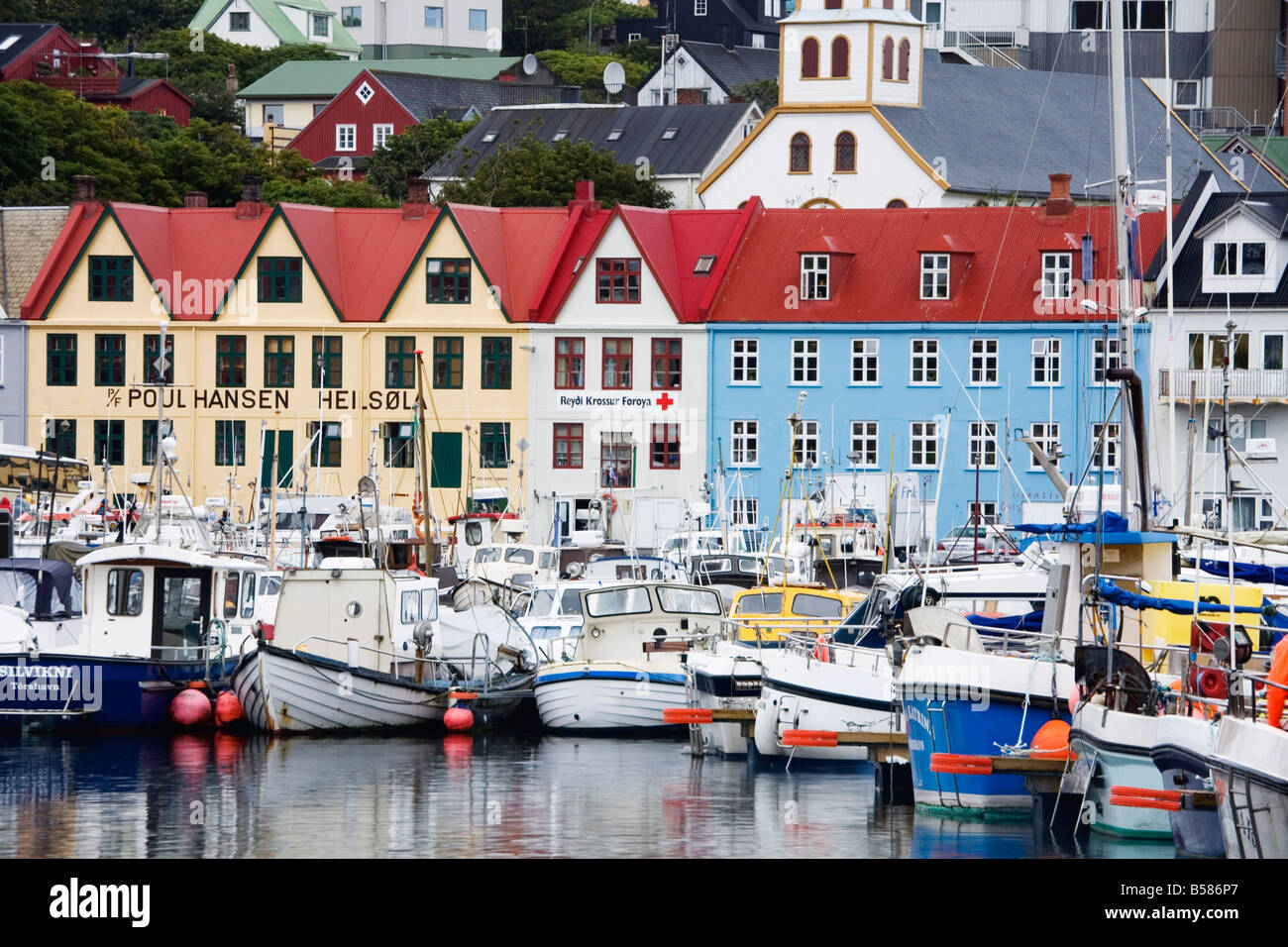 Fishing Fleet, Port of Torshavn, Faroe Islands (Faeroes), Kingdom of ...