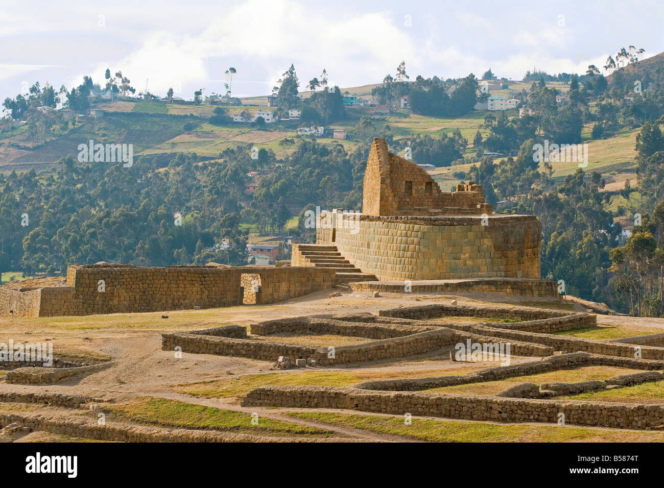 Ceremonial Plaza and the unique elliptical structure of the Temple of ...