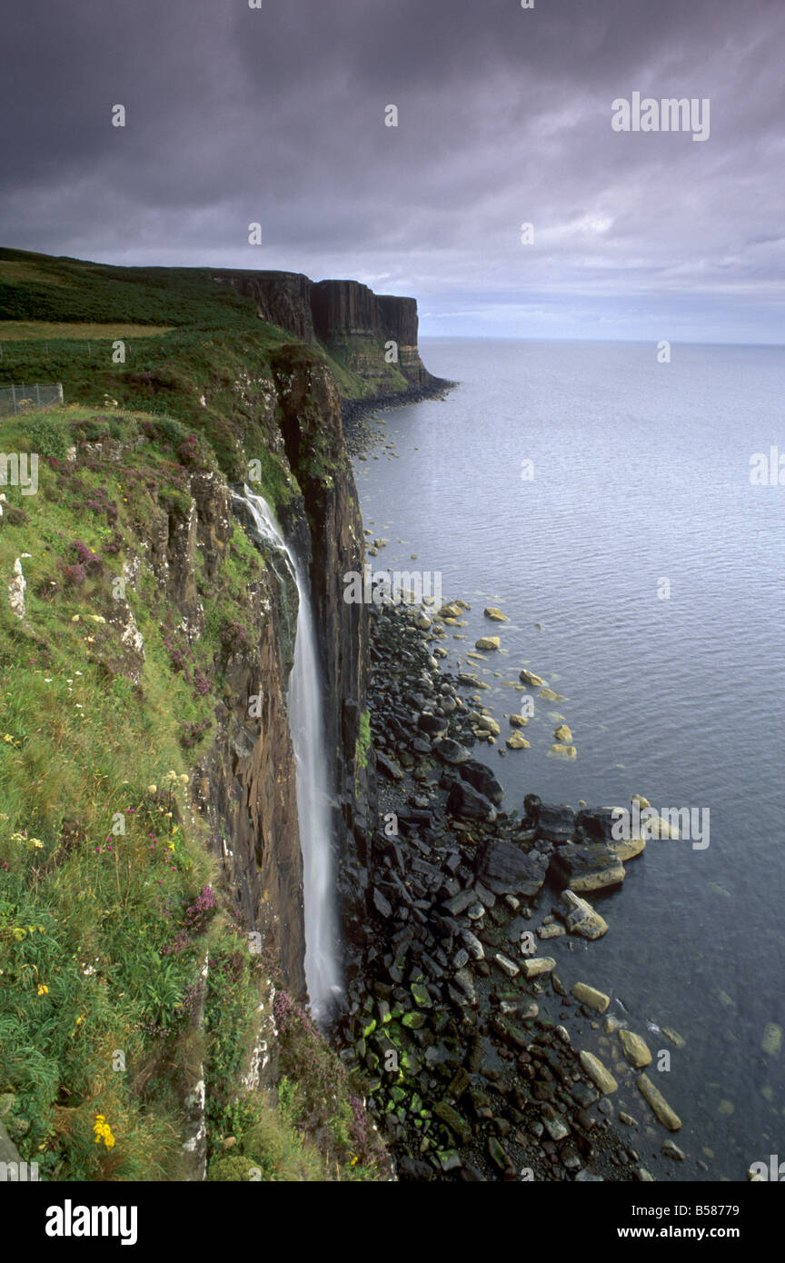 Kilt Rock, famous basaltic cliff near Staffin, Trotternish, Isle of ...