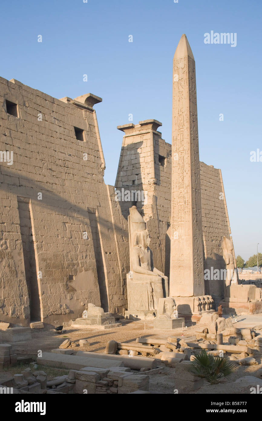 Obelisk and Pylon of Ramesses II (Ramses the Great), Luxor Temple ...