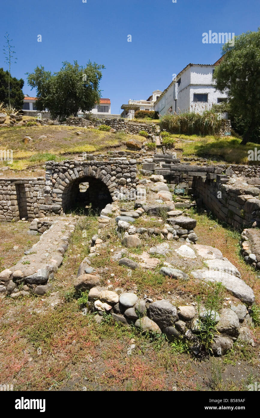 Inca ruins with trapezoidal niches between Avenida Todos Santos and the ...