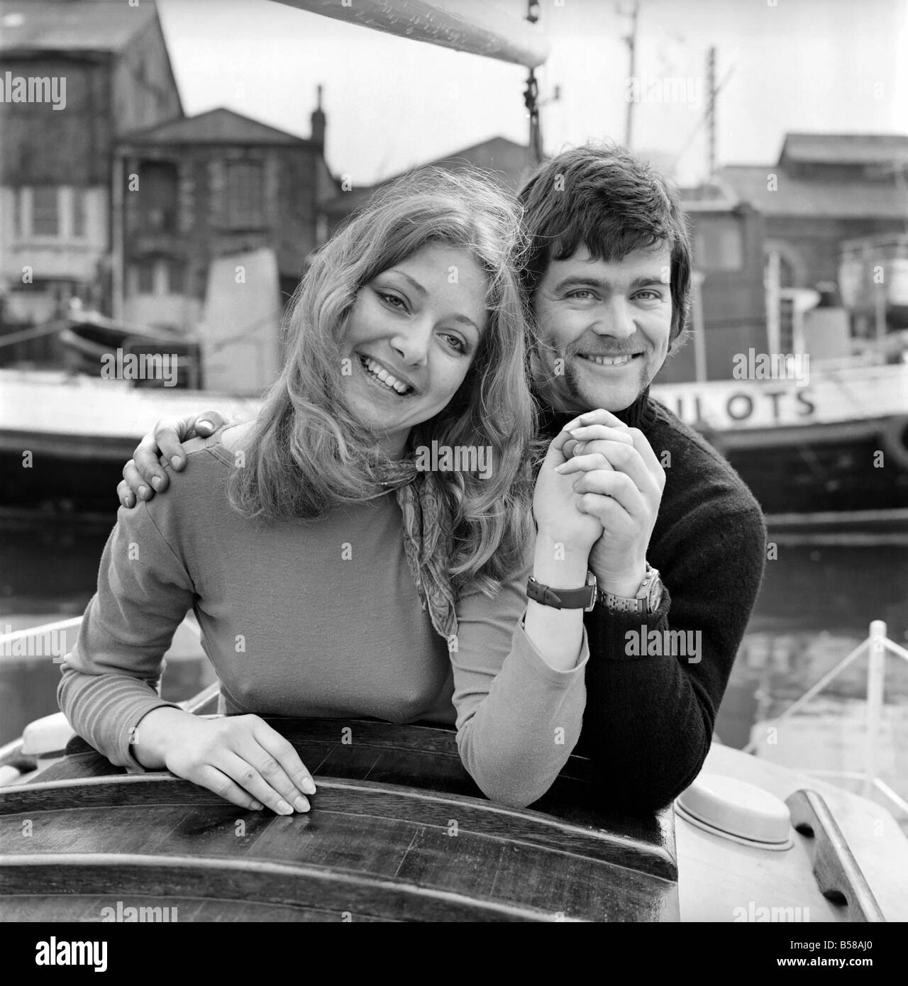 Young couples round the world voyage. Jane Owen aged 23 of Cardiff and ...