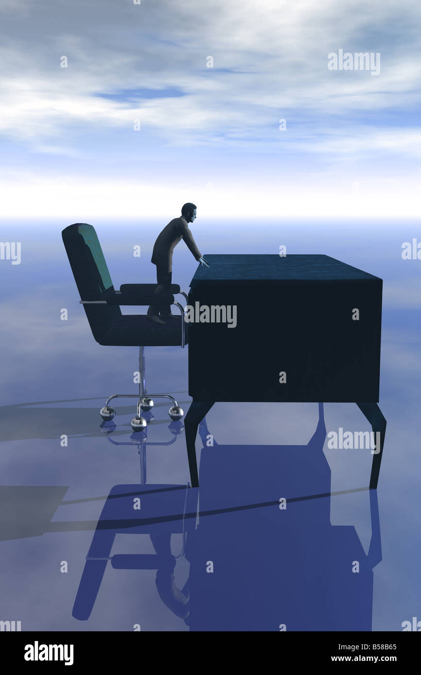 Small business man large desk hi-res stock photography and images - Alamy