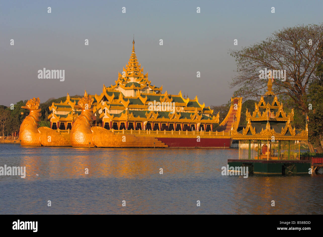 The Karaweik a concrete replica of the royal barge Kandawgyi Lake ...