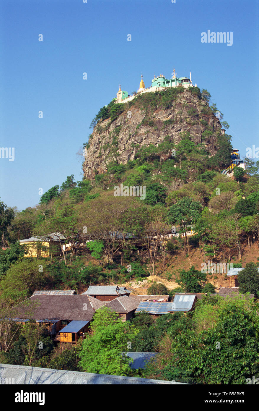 The Temple of Mount Popa the core of an extinct volcano and abode of ...