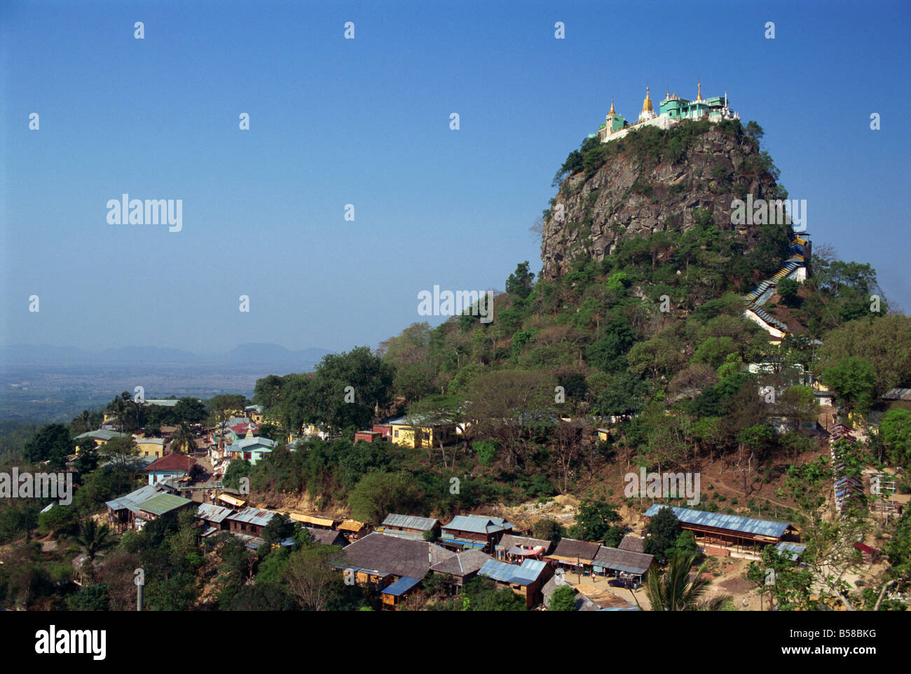 The Temple of Mount Popa the core of an extinct volcano and abode of ...