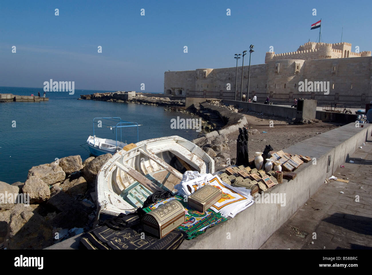 Fort and Harbour Alexandria Egypt North Africa Africa Stock Photo - Alamy