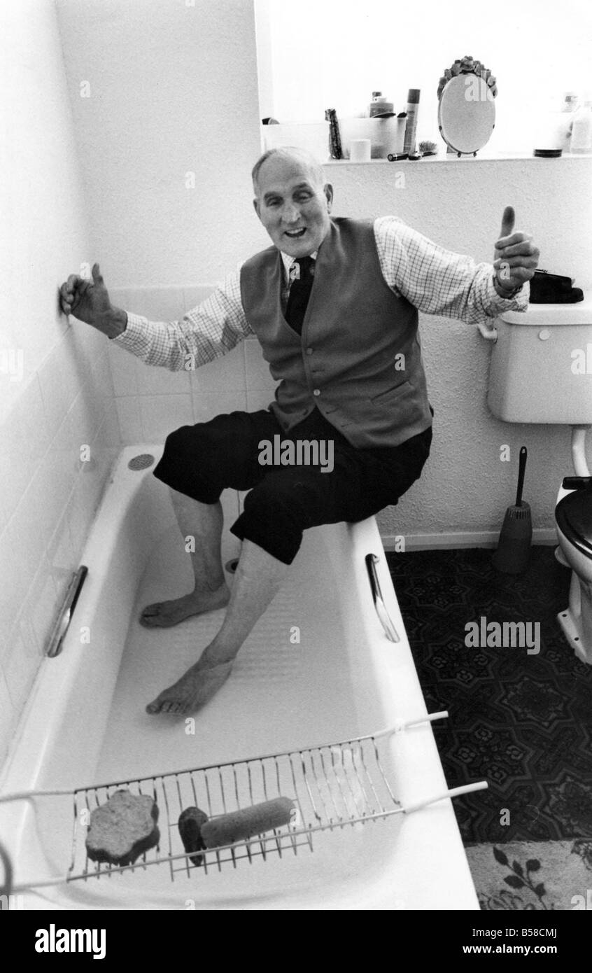 Ex pitman sixty nine year old Bill Newby celebrating getting a proper ...