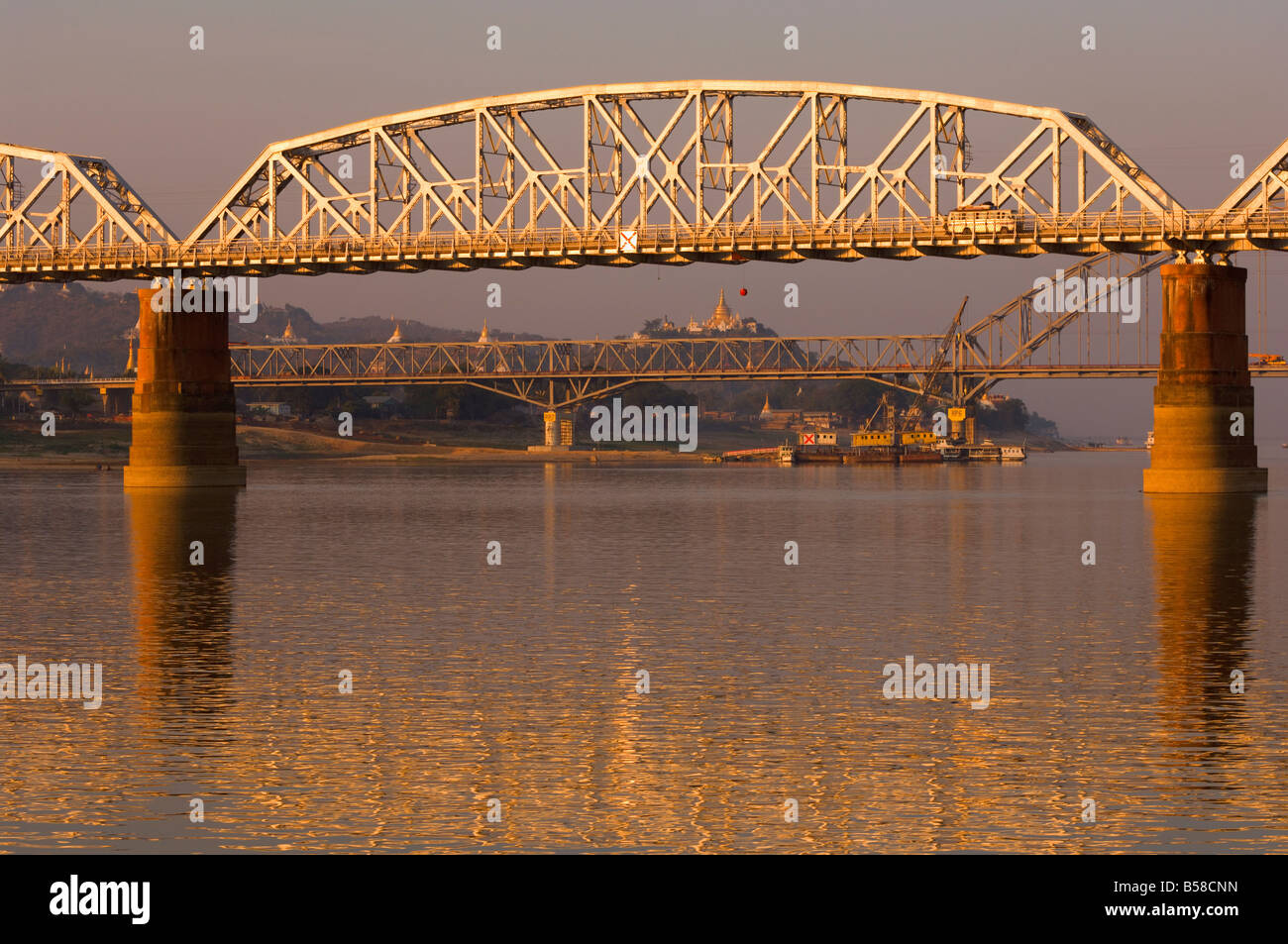 Sagaing Bridge Burma Stock Photos & Sagaing Bridge Burma Stock Images ...