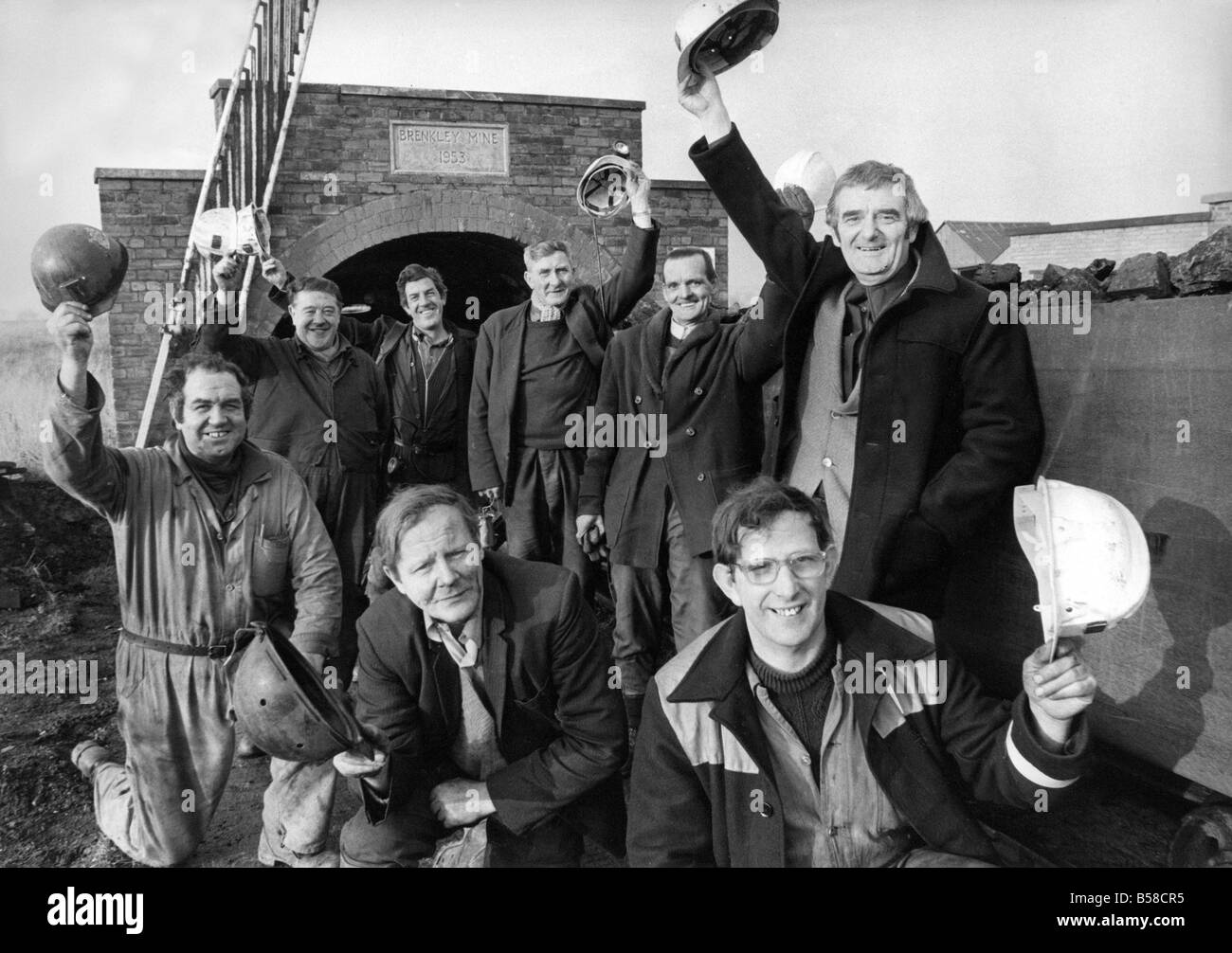 Miners from the record breaking Brenkley Drift Included are Mr Joe ...