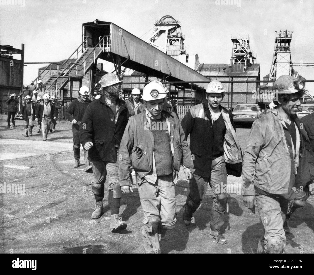 This is the last shift at Ashington Colliery for some of these miners ...