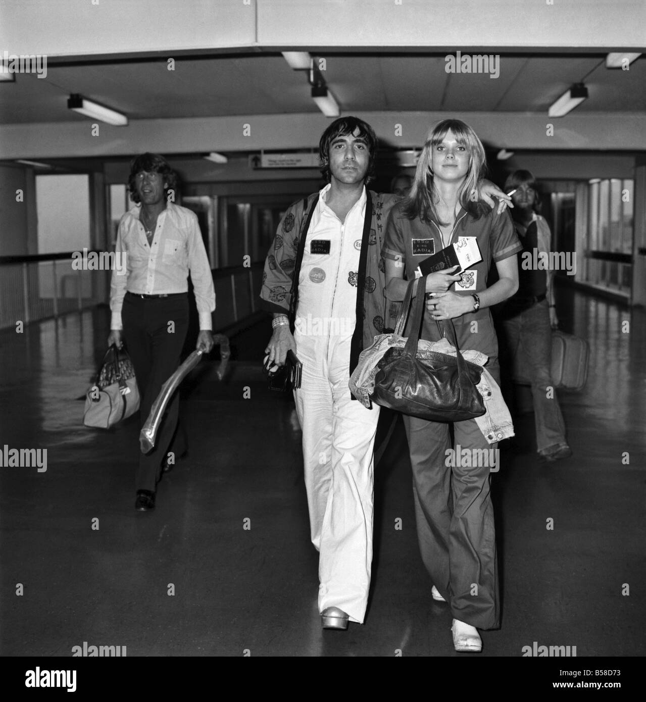 Keith Moon, drummer with rock group The Who and Annette Walterlax ...