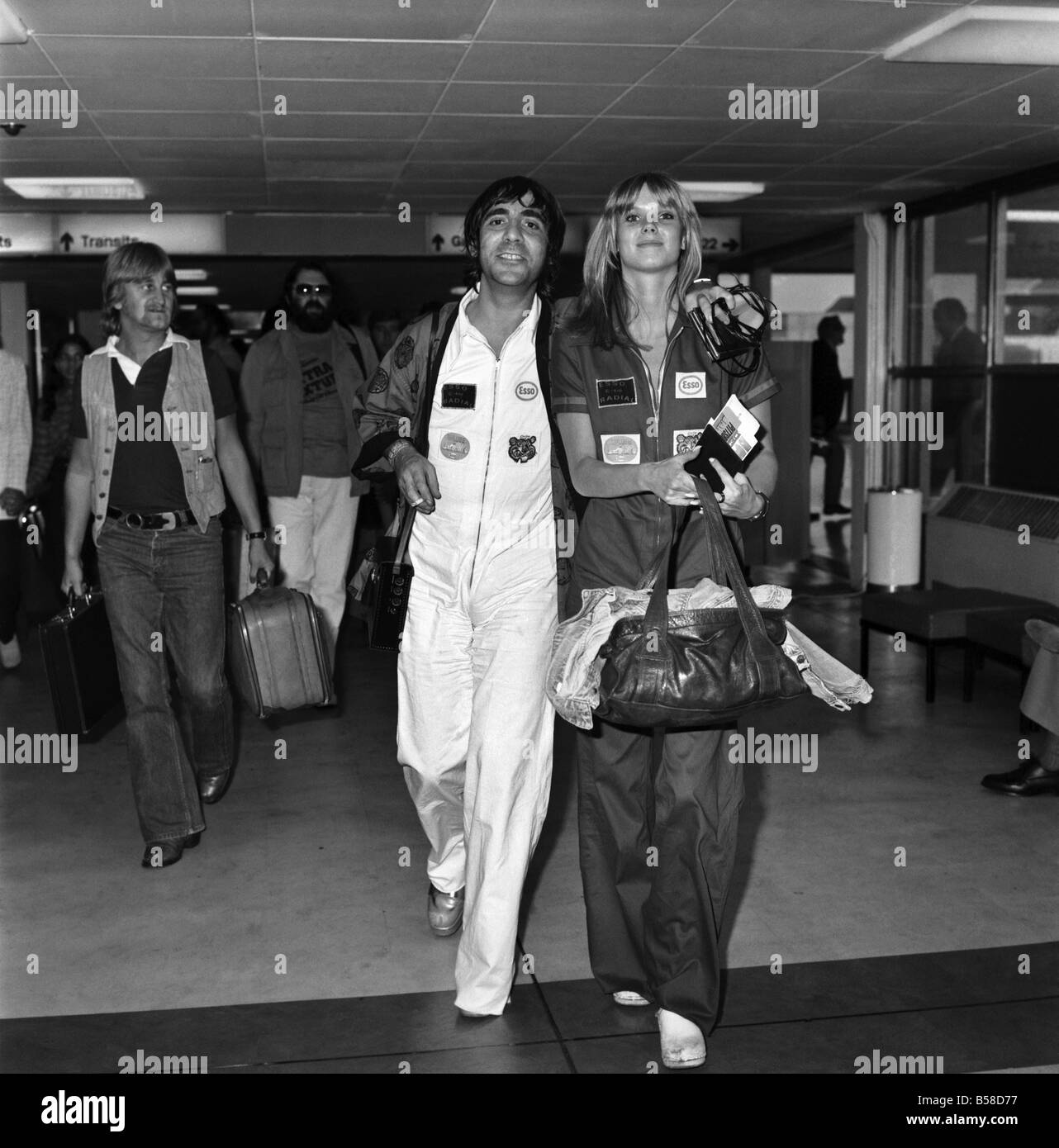 Keith Moon, drummer with rock group The Who and Annette Walterlax ...