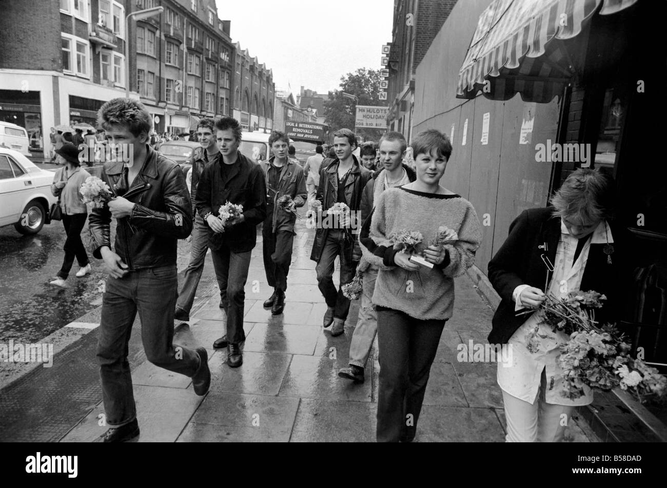 Youth Culture, punk rockers on the street clash with the police. "Punk ...