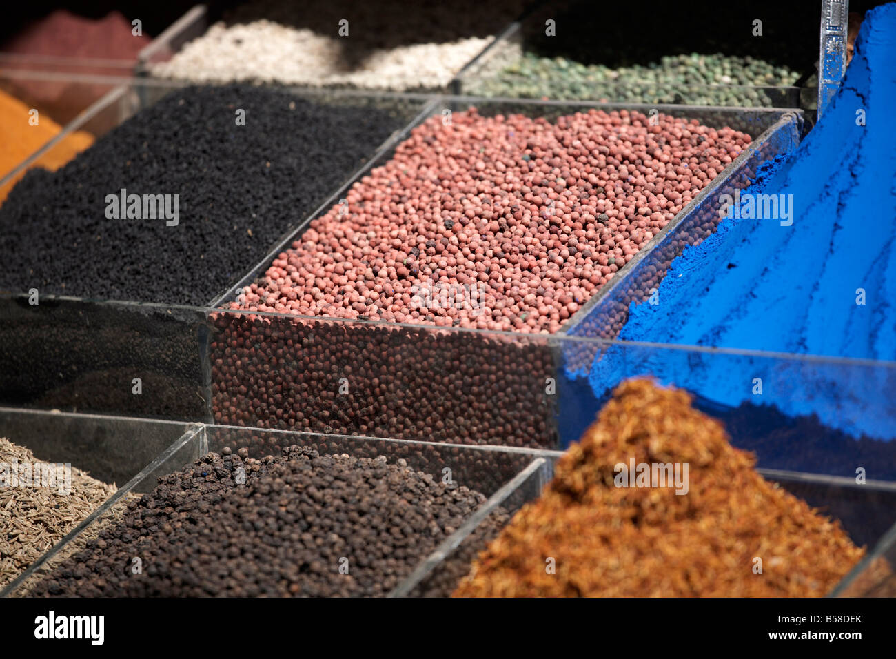 Various spices on sale at Aswan Souq, Aswan, Egypt, North Africa ...