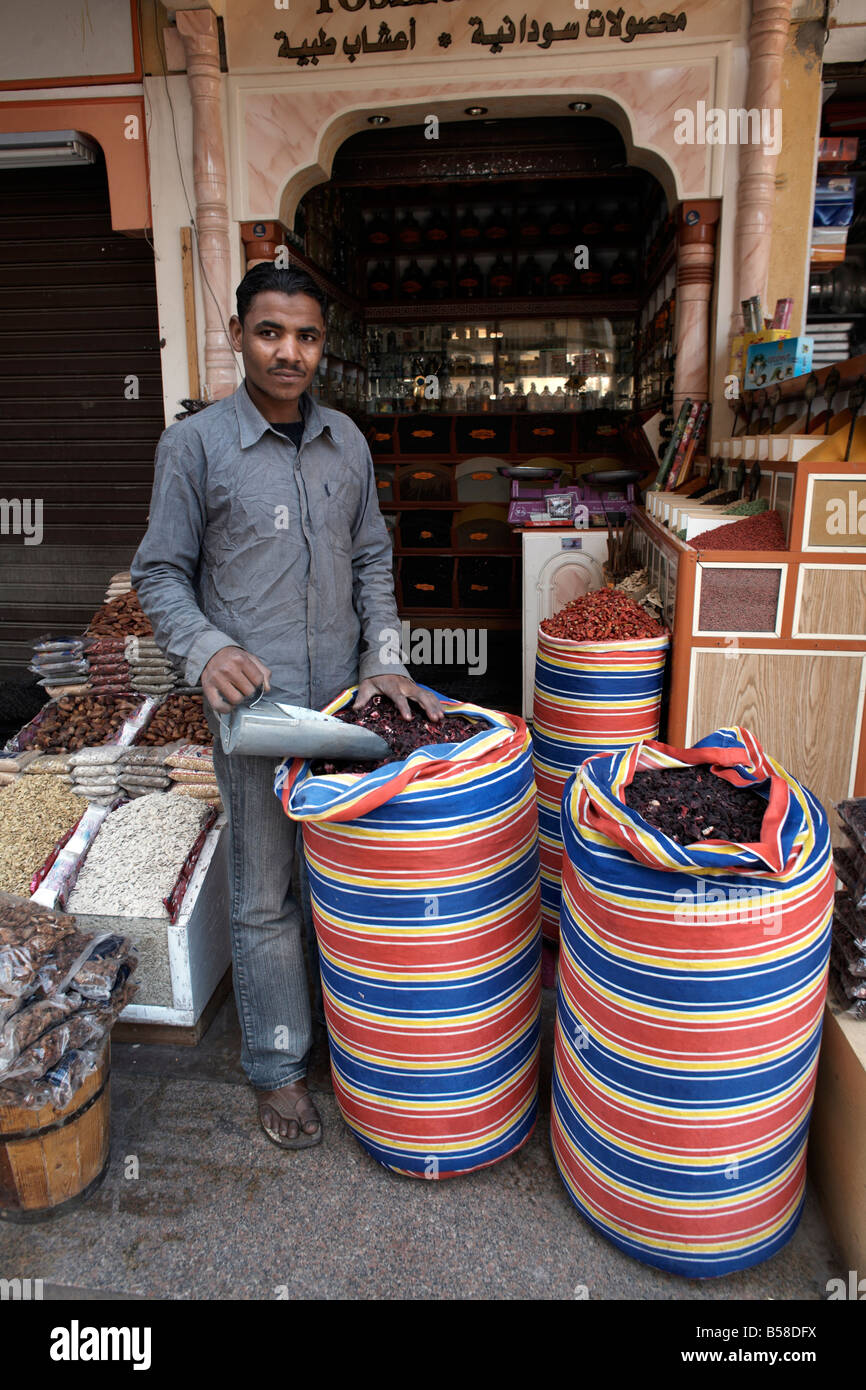 Various spices on sale at Aswan Souq, Aswan, Egypt, North Africa ...