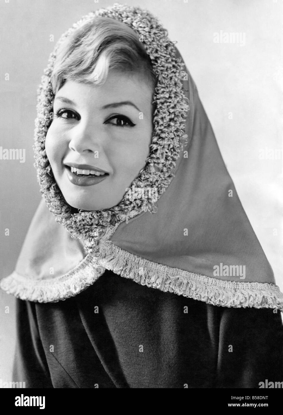 Reveille Fashions. Model wearing a head scarf February 1959 P006922 ...