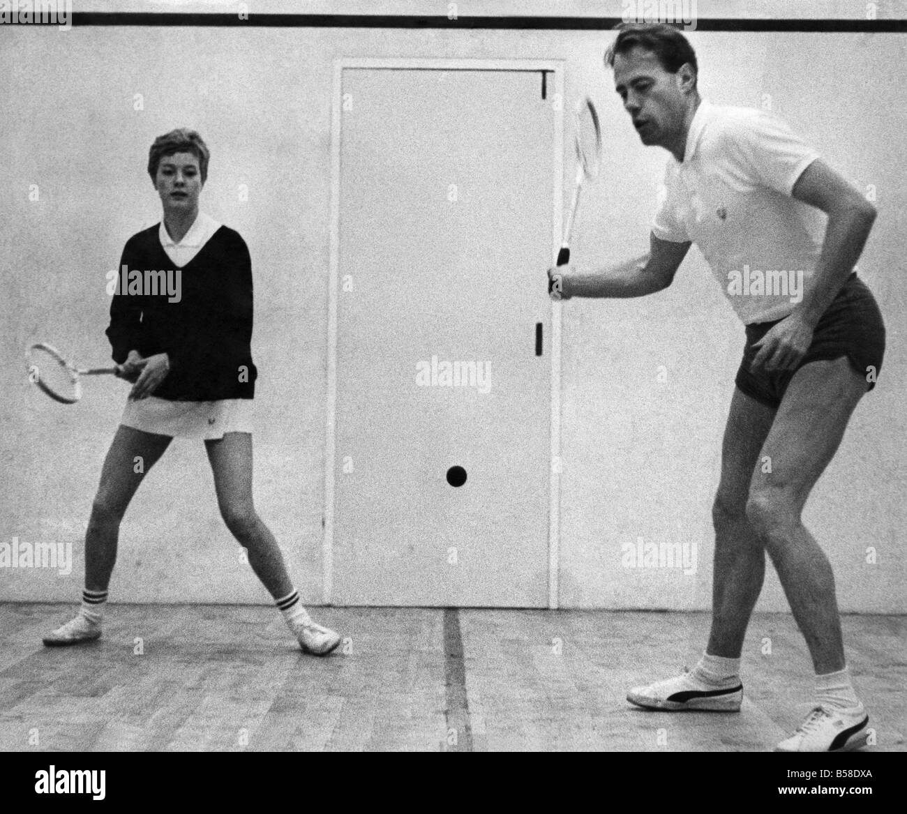 Derek Ibbotson, pictured playing squash with Mandy Holdsworth, in ...