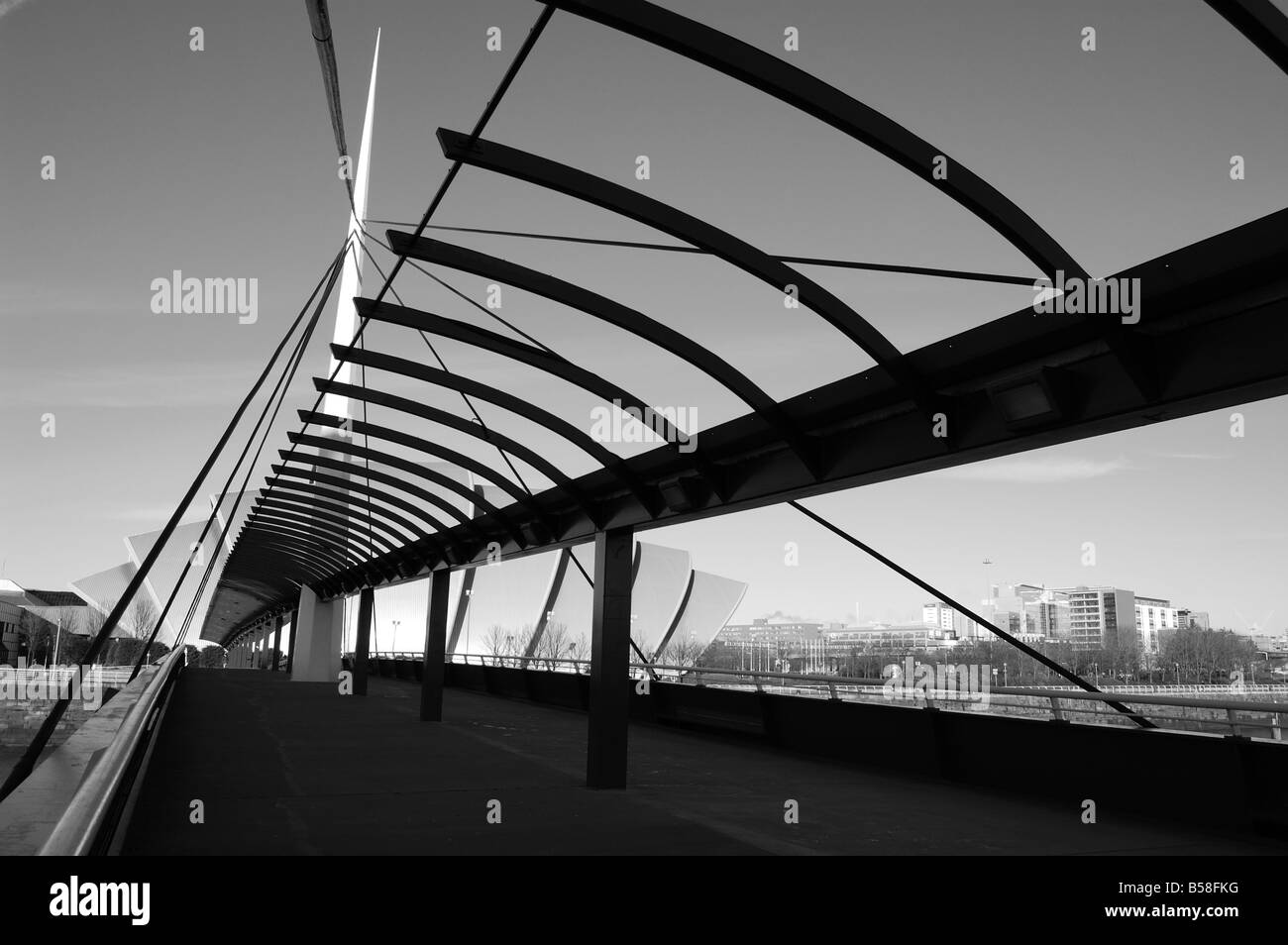 Bells Bridge over the River Clyde and the Armadillo Glasgow Scotland ...