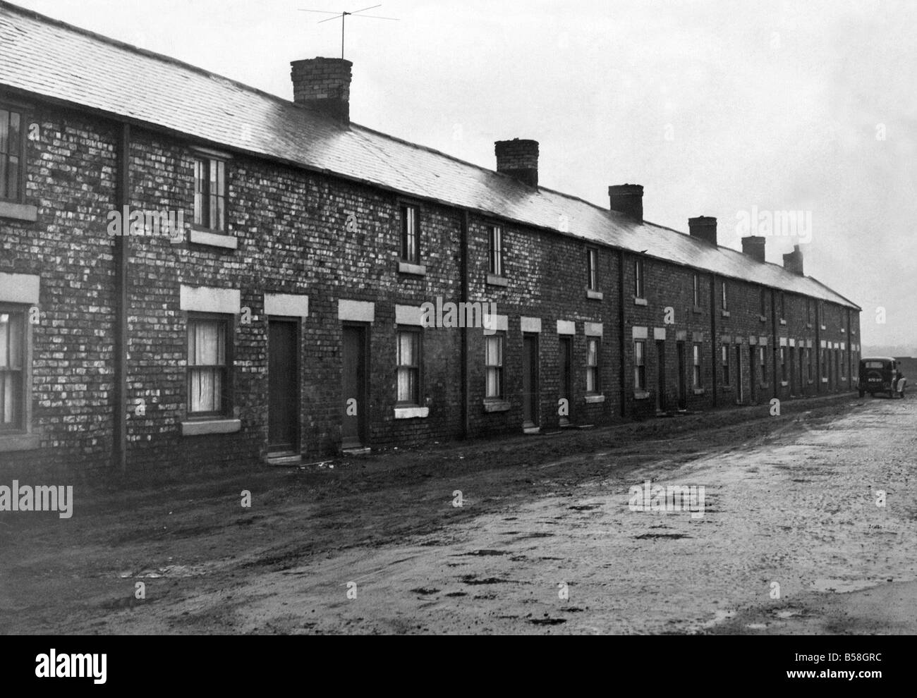 Derelict housing in an area of Third Row Choppington Colliery Stock ...