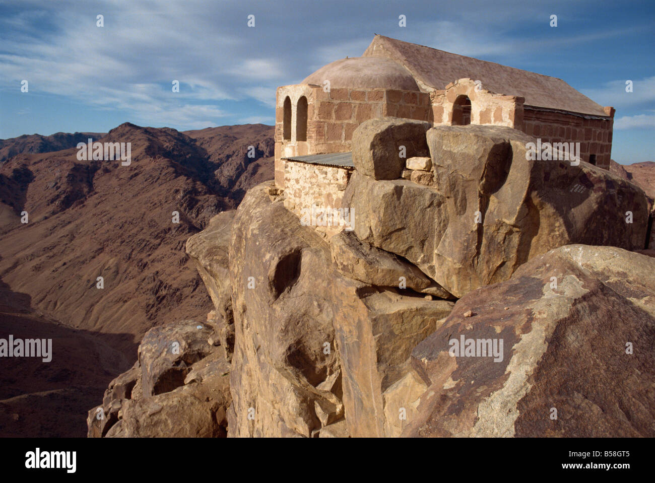 Holy Trinity Chapel, rebuilt in 1934 on summit of Mount Sinai, where ...