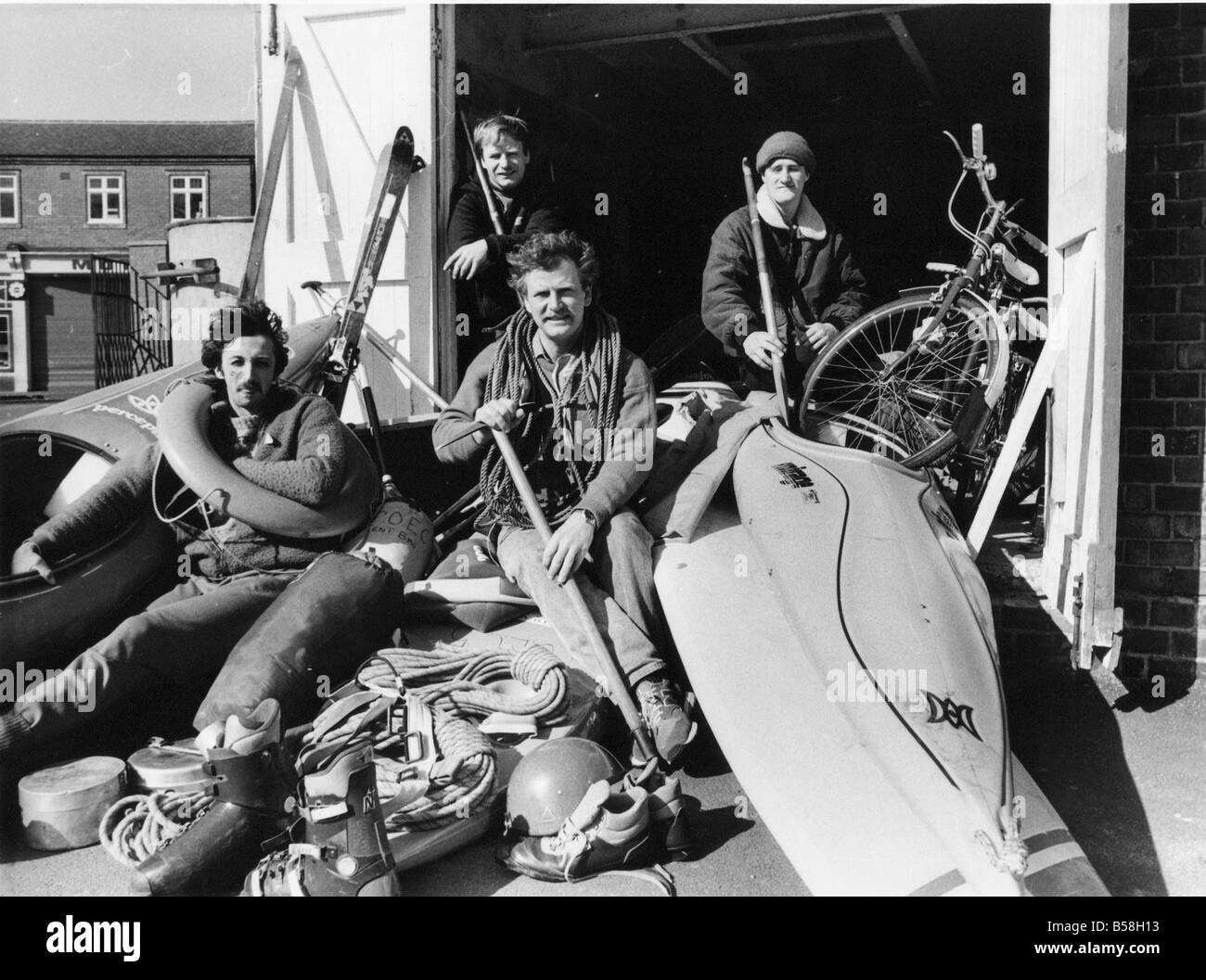 Robert Egelstaff second from right and helpers left to right Kevin ...